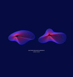 Organic forms with dynamic waves and lines Vector Image