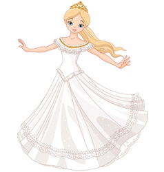 Beautiful princess at summer day Royalty Free Vector Image