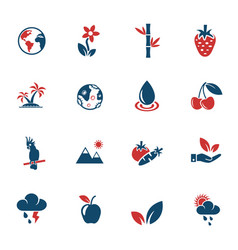 Nature icon set Royalty Free Vector Image - VectorStock