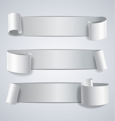 Set of oblong paper pieces Royalty Free Vector Image
