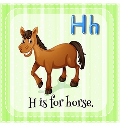 Flashcard letter h is for hamper Royalty Free Vector Image
