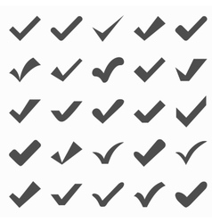 Set different check marks or ticks Royalty Free Vector Image