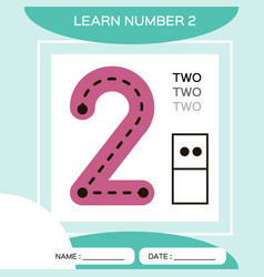 Learn numbers 0 zero children educational game Vector Image