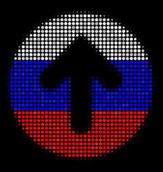 Halftone russian mouse cursor icon Royalty Free Vector Image