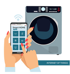 Cartoon washing machine clip art with simple Vector Image