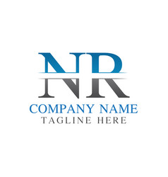 Initial letter nr logo design template creative Vector Image