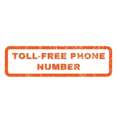 Toll-Free Phone Number Rubber Stamp Royalty Free Vector