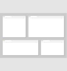 Old browser interface template isolated browser Vector Image