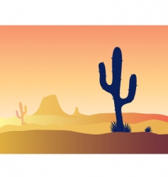 Desert cactus Royalty Free Vector Image - VectorStock
