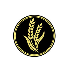 Wheat grain and rice logo inspiration Royalty Free Vector