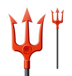 Trident on white art Royalty Free Vector Image