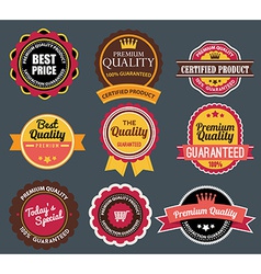 Set stickers and ribbons Royalty Free Vector Image