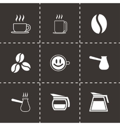 Coffee black icons Royalty Free Vector Image - VectorStock
