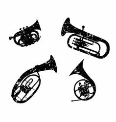 Jazz festival poster with wind instruments and mic