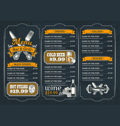 Lunch menu restaurant design Royalty Free Vector Image