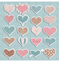 Set of valentines hearts Royalty Free Vector Image