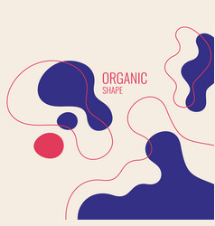 Organic forms with dynamic waves and lines Vector Image