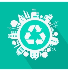 Eco town Royalty Free Vector Image - VectorStock