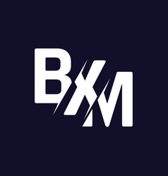 Monogram letters initial logo design bmp Vector Image