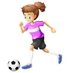 A female football character Royalty Free Vector Image