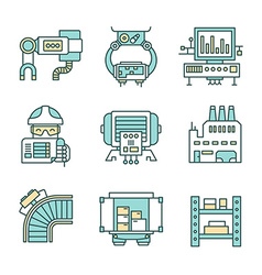 Manufacturing Process Icons Royalty Free Vector Image