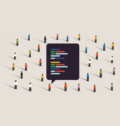 Devops software development icon set coding Vector Image