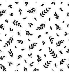 Leaves and branches seamless pattern Royalty Free Vector