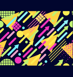 Memphis seamless pattern asymmetrical geometric Vector Image