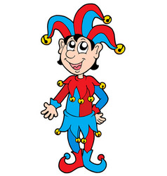 Juggling cartoon clown Royalty Free Vector Image