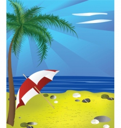 Summer background with palm trees Royalty Free Vector Image