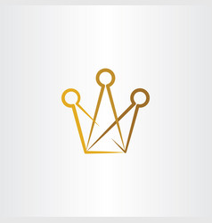 Crown logo symbol element icon Royalty Free Vector Image
