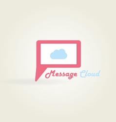 Message cloud logo Royalty Free Vector Image - VectorStock