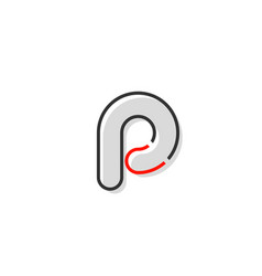 Alphabet letter p logo icon design Royalty Free Vector Image