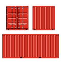 Front view cargo ship container maritime Vector Image