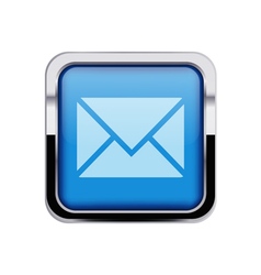 Email on smartphone low poly blue Royalty Free Vector Image