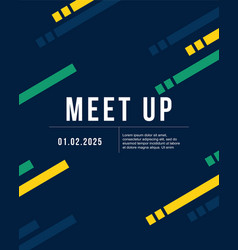 Bubble cool colorful background meet up card Vector Image