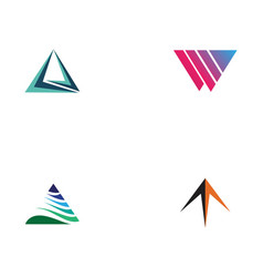 Pyramide logo and symbols template icons Vector Image