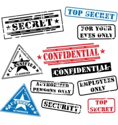 Security rubber stamps Royalty Free Vector Image