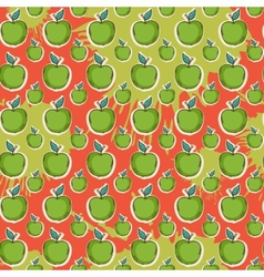 Seamless pattern with abstract fresh apple Vector Image