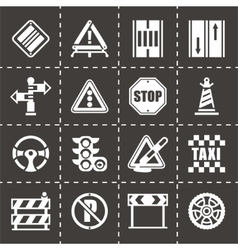 Road icon set Royalty Free Vector Image - VectorStock