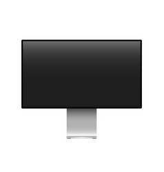 Computer monitor template white Royalty Free Vector Image