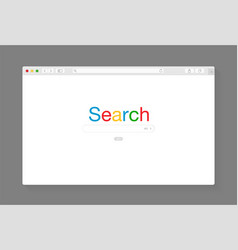 Old browser interface template isolated browser Vector Image