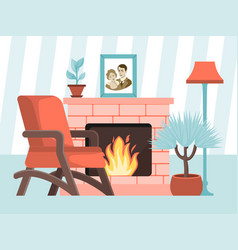 Furniture furnishings design of living-room Vector Image
