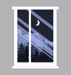 Abstract background with mountains and trees Vector Image