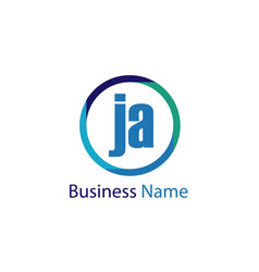 Initial letter ja logo template design Royalty Free Vector