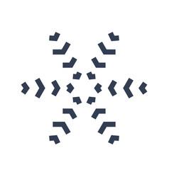 Snowflake sign black snowflake icon isolated on Vector Image