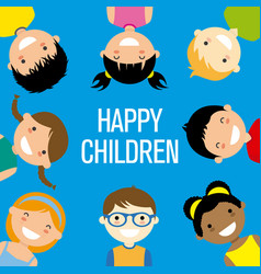 Poster children dressed Royalty Free Vector Image
