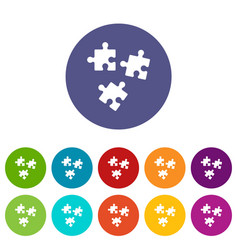 Puzzle set icons Royalty Free Vector Image - VectorStock