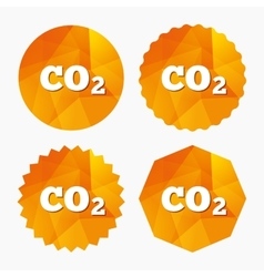 CO2 carbon dioxide formula sign icon Chemistry Vector Image