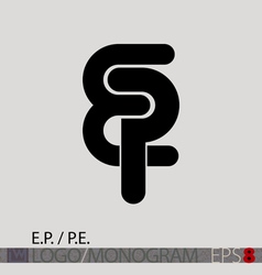 Pa initial wedding monogram logo Royalty Free Vector Image